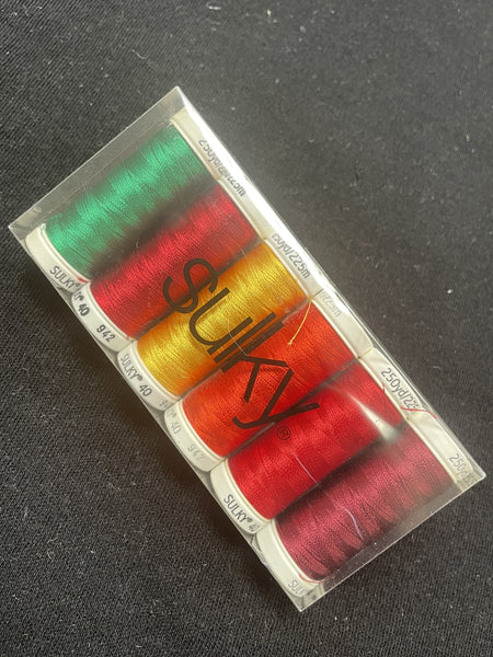 Rayon Thread Sulky Brand Set of 6 Spools - Warm Colors – Lucky DeLuxe ...