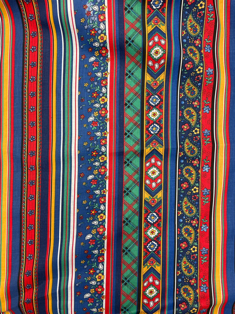 Cotton/Poly Vintage - Floral, Paisley and Plaid Stripes – Lucky DeLuxe ...