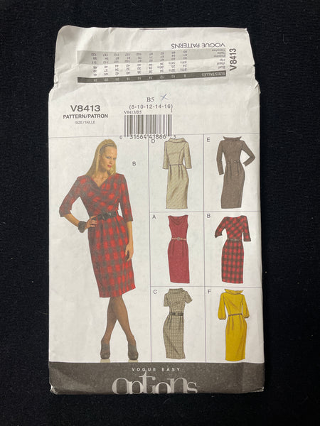 2007 Vogue 8413 Sewing Pattern - Women's Dresses FACTORY FOLDED – Lucky ...