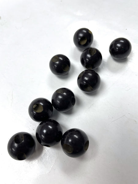 Buttons Set of 6 or 10 Vintage - Dark Brown Spheres – Lucky DeLuxe Fabrics