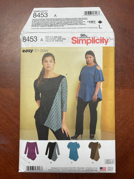 2017 Simplicity 8453 Pattern - Knit Tops FACTORY FOLDED – Lucky DeLuxe ...