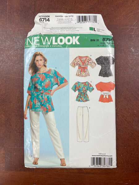 2007 New Look 6714 Sewing Pattern - Blouses and Pants – Lucky DeLuxe ...