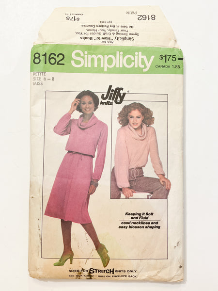 SALE 1977 Simplicity 8162 Pattern - Knit Top and Skirt – Lucky DeLuxe ...
